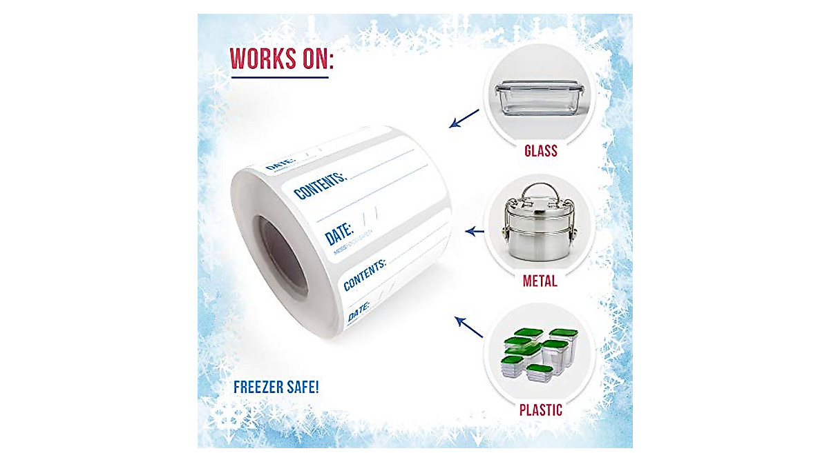 MESS Dissolvable Freezer Labels - Easy Food Storage & Organization