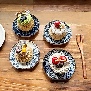 Ceramic Spoon Rest for Stove Top - Set of 4 Cooking Spoon Rest for Kitchen Counter 4.8 Inches Ceramic Pasta Spoon, Oven and Microwave Safe