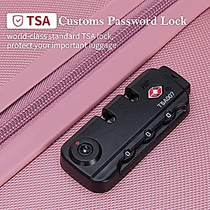 Widfre Luggage Sets 3 Pieces Carry on Suitcase Hardshell Lightweight Travel with Double Spinner Wheels Locks TSA Approved (Red)