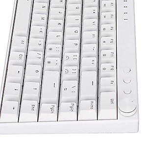 Threemode Mechanical Keyboard, Dynamic RGB Backlight, Three Modes, White Mechanical Keyboard, Compact Size for Home Office Gaming (Red Switch)