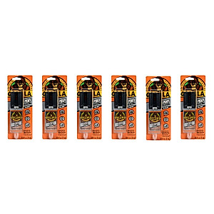 Gorilla 2 Part Epoxy, 5 Minute Set, .85 Ounce Syringe, Clear, (Pack of 6)