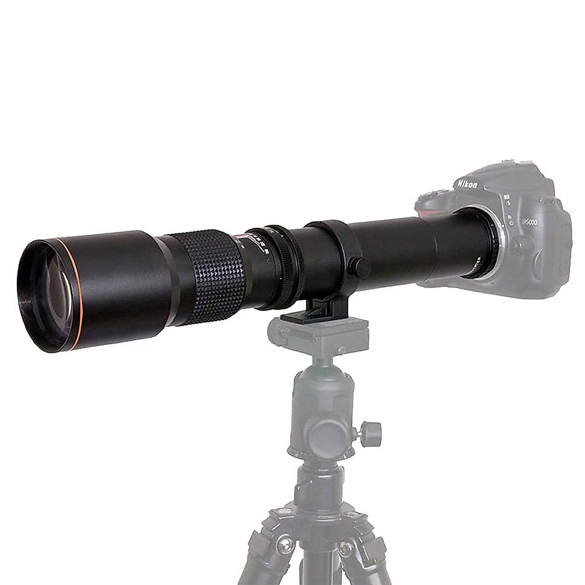 Hi-Resolution 500mm/1000mm Manual Preset Telephoto Reflex Lens for Canon EOS Rebel T3i, T4i, T5, T5i, T6, T7, T6i, T6s, T7i, SL1, SL2, EOS 60D, 70D, 77D, 80D, 5D III, 5D IV, EOS 7D, 7D II, 90D Cameras