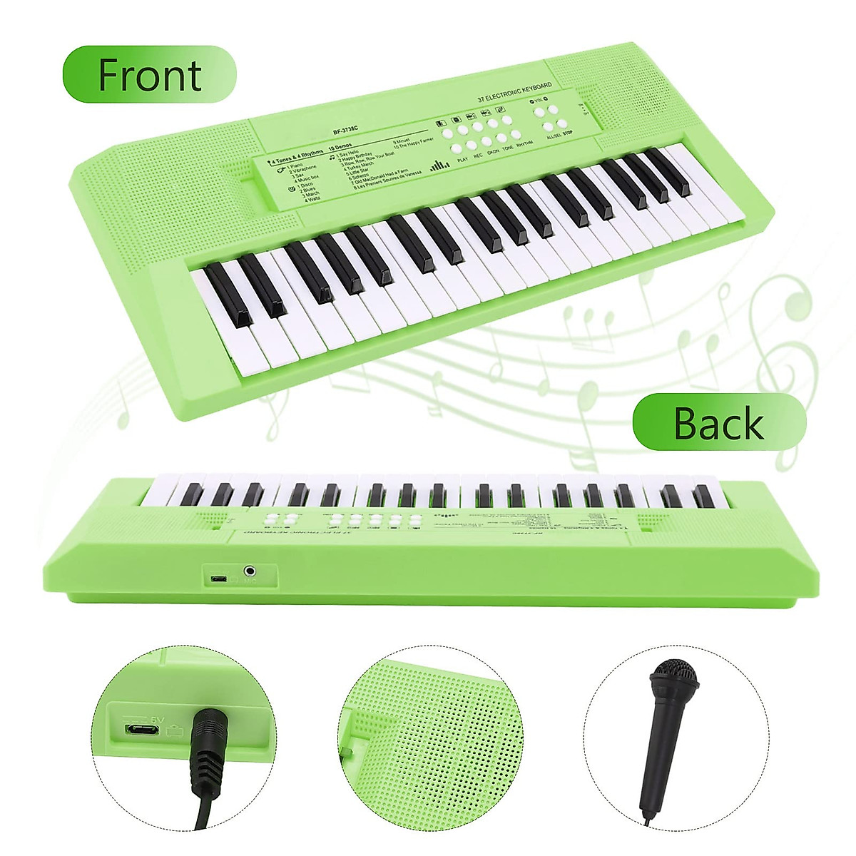 Fun and Educational Kids Piano Keyboard with Microphone | Portable Electronic Keyboard for Beginners | Musical Toy for Christmas and Birthdays