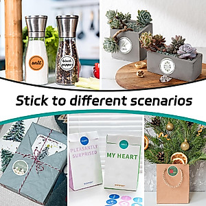 Address Labels 1-1/2” Round for Laser and Inkjet Printers - 25 Sheets, 30 Labels Per Sheet 750 Blank Matte White Sticker Paper for Organization, Labeling, Inventory Management, Product Branding