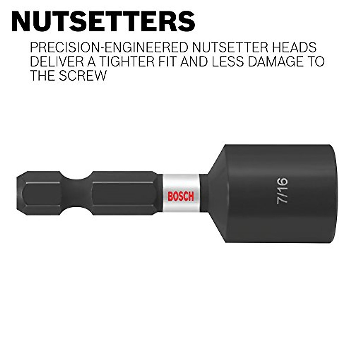 BOSCH CCSNSV17804 4-Piece Assorted Set 1-7/8 In. Impact Tough Nutsetters with Clip for Custom Case System