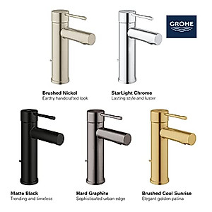 GROHE 3221600A Essence, Single Hole Single-Handle S-Size Bathroom Faucet 1.2 GPM, Chrome