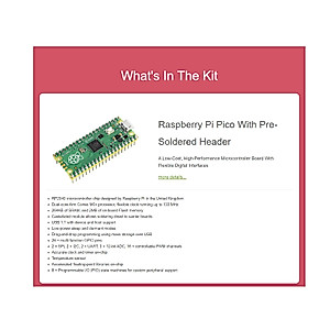 waveshare for Raspberry Pi Pico Evaluation Kit B Include Pi Pico Board with Pre-Soldered Header,1.14inch RGB Color LCD, 10DOF IMU Sensor Module,Dual GPIO Expander,Breadboard
