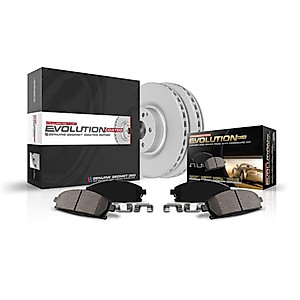 Power Stop CRK8621 Z17 Front Coated Rotor Kit-Coated Brake Rotors, Ceramic Brake Pads For Kia Optima 2017 [Model Specific]