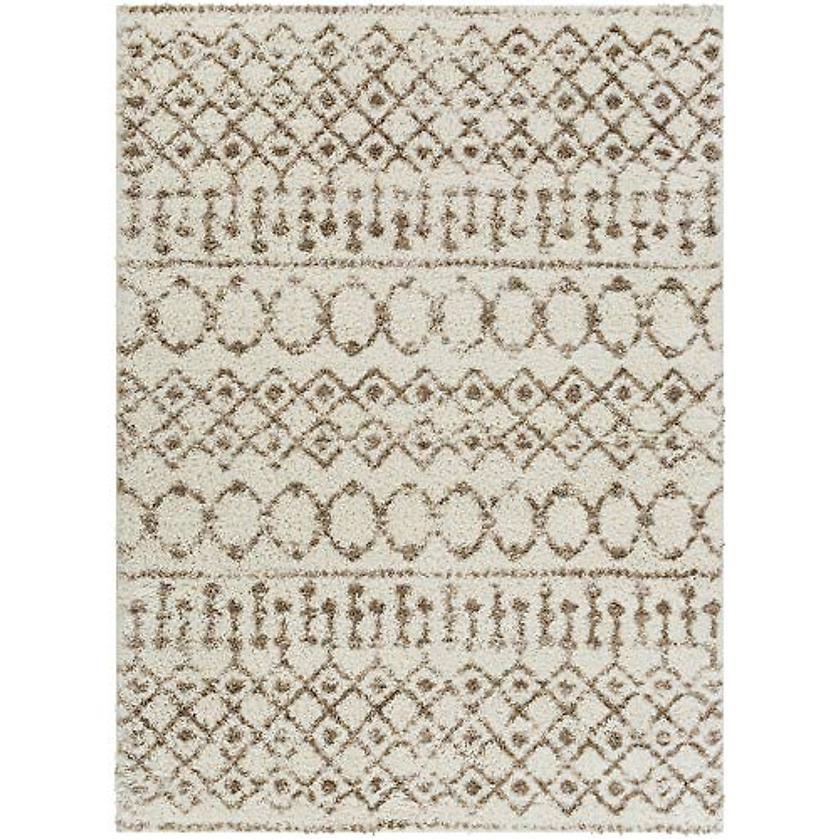 Livabliss Anita Bohemian Shag Area Rug,7'10" x 10',Beige