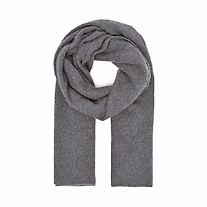 Style Republic Women’s Knitted Scarf, 100% Pure Cashmere, Beautiful European Design (Grey)