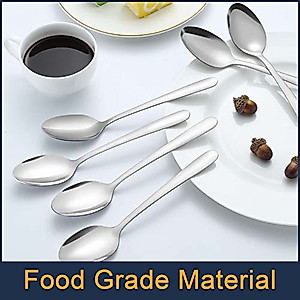 32 Piece Dinner Spoons Set, APEO 8 Inch Spoons, Silverware Spoons Only, Stainless Steel Spoon, Mirror Polished, Table Spoons for Eating, Home, Kitchen, Restaurant, Dishwasher Safe