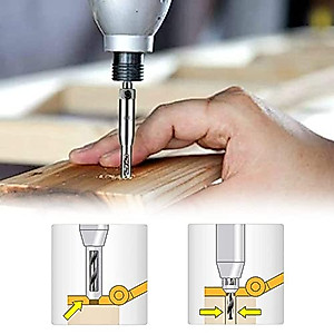 Eyech 4Pcs HSS Door Window Cabinet Self Centering Hinge Drill Bits Set Center Hinge Drill Bit Mill Tool for Opening Hole-5/64 Inch 7/64 Inch 9/64 Inch 11/64 Inch