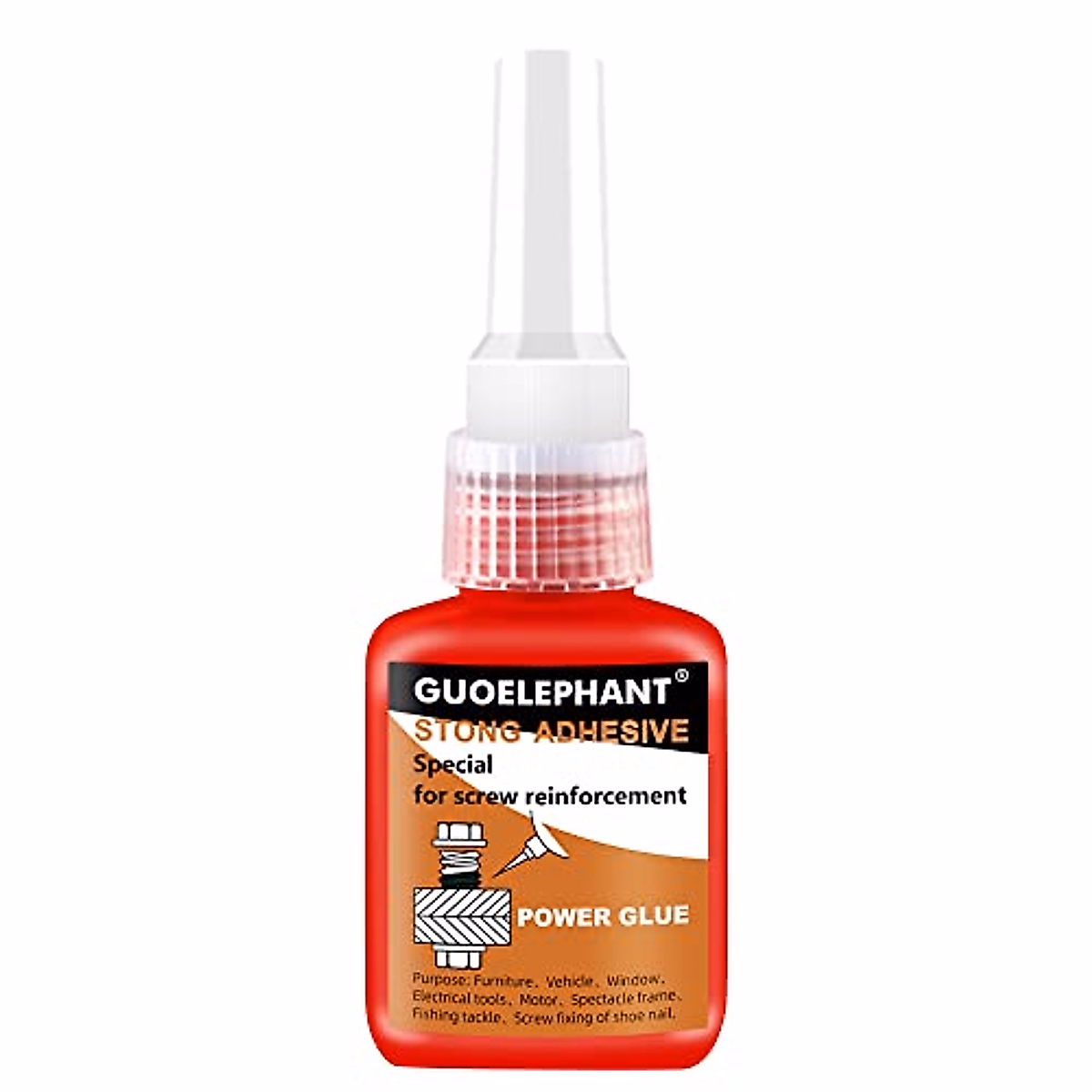 Guoelephant 15ML Red Threadlocker Universal Metal Glue High Strength Anaerobic Curing Sealant Heavy Duty Screw Glue Repair.