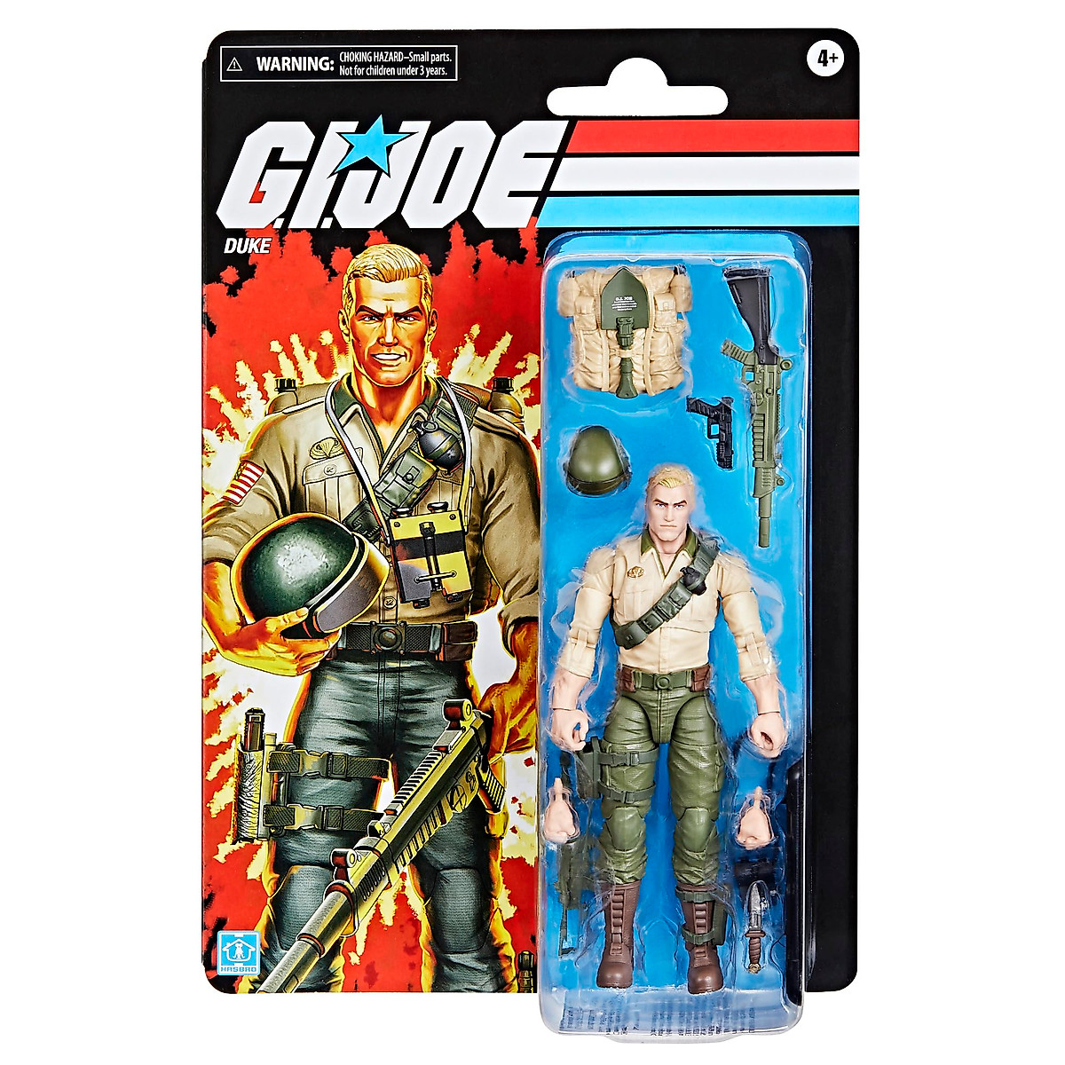 G.I. Joe Classified Series Retro Cardback Duke, Collectible 6-Inch Action Figure with 10 Accessories