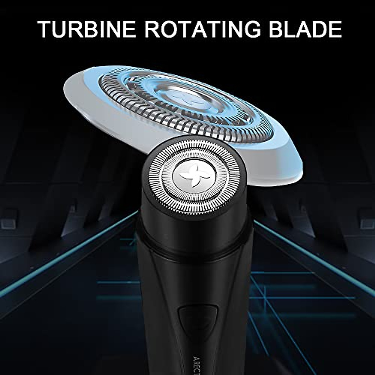 ARECTECH Mini Portable Shaver Pocket Razors Electric Razor for Men USB Rechargeable LED Battery Display Best for Travel Shaves Touch Up Shaves Cordless Black