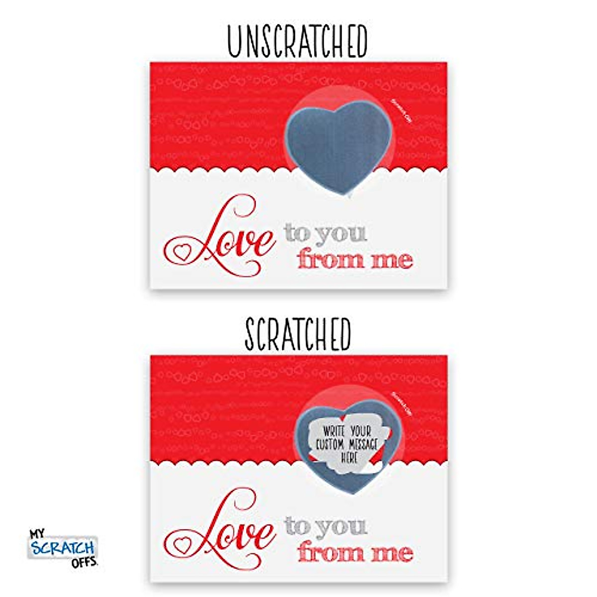 My Scratch Offs 25 DIY Make Your Own Scratch Off cards Lunchbox Love Notes Coupons Naughty or Nice Love From Me to You for Husband, Wife, Kids, Partner