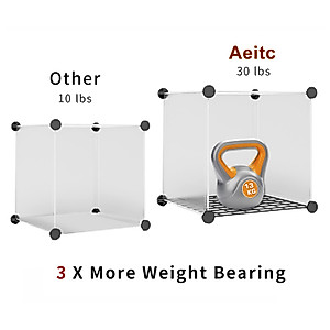 Aeitc 30 Storage Cubes- 14’’x14’’ Cube, More Sturdy (add Wire Panel), DIY Clothes Organizer, Craft Cube Storage with Doors, Bookshelf Units, Toy Storage Cabinets