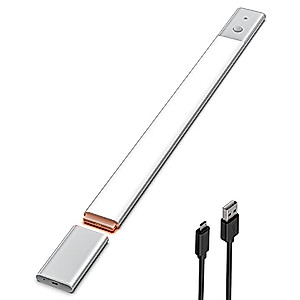 EZVALO LED Closet Light, 48LED Battery Operated Lights Motion Sensor Light Rechargeable Under Cabinet Lighting Night Light for Closet, Cabinet, Kitchen, Wardrobe, Cupboard