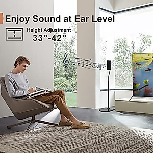 Height Adjustable Stand for Bose Speaker Stands wr Slideconnect Bracket, for Bose Surround Speakers, Surround 700, OmniJewel Lifestyle 650, CineMate GS Series II, for Bose OmniJewel Floor Stand, Pair