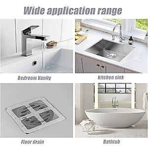 YUERUI Disposable Shower Drain Hair Catcher Mesh Stickers, Disposable Shower Drain Hair Catcher, Drain Mesh Cover, Bathroom, Laundry, Kitchen, Bathtub, Sink, for Human & Pet (30Pcs)