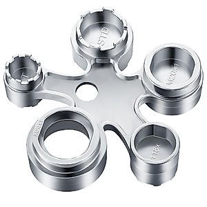 Enhon Universal Faucet Aerator Removal Tool, Metal Aerator Wrench Tool, Aerator Key for M22 x 1, M24 x 1, M28 x 1, M18 x 1, M16 x 1 and Cache Aerators in Sizes TF, TJ, TT, JR and STD