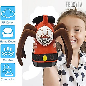 FBDCYIA Choo Choo Charles Plush Toy,8.7Inch Charles Spider Train Doll,Gift for Kids Fans,Choo Choo Train Toy Spider Stuffed Animal (Red Style 1)