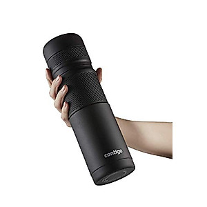 Contigo Thermal Bottle Thermalock Travel Mug, Stainless Steel Thermal Mug, Vacuum Flask, Leakproof, Coffee Mug with BPA Easy-Clean Lid, Matte Black, 740 ml