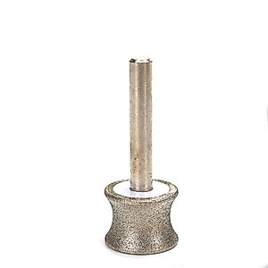 BAINUO 1piece Diamond Grinding Bits 12mm Concave Head Diamond Coated Burr Mounted Point 1/4 Shank Bracelet Ring Jade Carving Accessories or Pet Nail File & Clippers