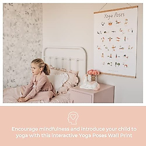 Mindful and Co Kids Yoga Poses Illustrated Wall Print Poster, 90x60cm, 35.4x23.6in, Mindfulness and Movement, for Children 18 Months and Up, for School or Home