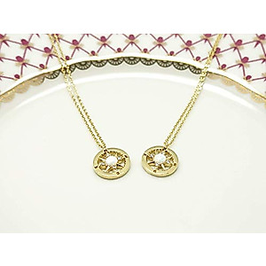 Opal compass necklace, Best friend necklace for 2, BFF Necklace, friendship necklace for 2, gold dainty necklace, Christmas gift, Graduation gifts, long distance