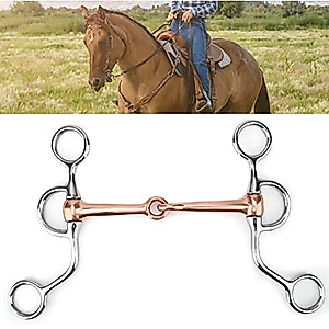 N/A Horse Chew Stainless Steel Training Bit Copper Joint Farm Animal Supplies Horse Tools
