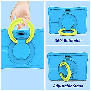 Aheadthink Kids Tablet, 10 inch Tablet, 64 + 512gb ROM Expansion Android 11 Kids BT, WiFi, GMS, Parental Controls, EVA Shockproof Case, Education, Games. (Blue Case)