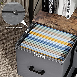 Amyove 3 Drawer Lateral File Cabinet, Size1, Grey