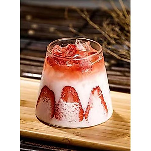 RYUHYF Fujiyama glasses, Japanese water glasses, water glasses, whisky glasses, beer glasses, breakfast milk glasses, juice glasses, beverage glasses, tea cups,set of 1 (Medium size-350ml)