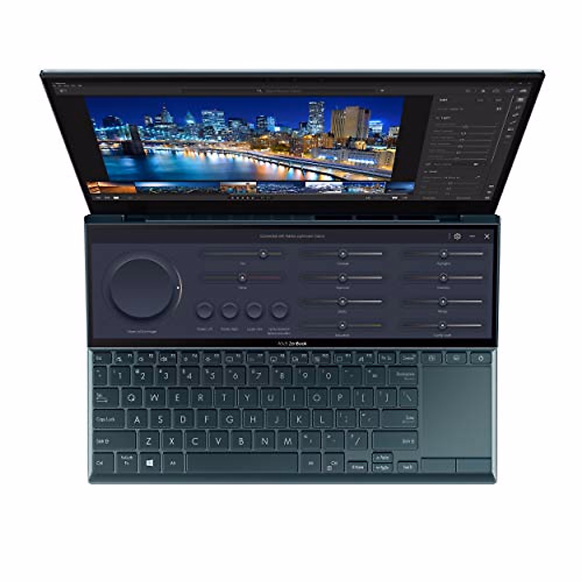 ASUS ZenBook Duo 14 UX482 14” FHD Touch Display, Intel Evo Platform, Core i7-1195G7, 8GB RAM, 512GB PCIe SSD, ScreenPad Plus, Windows 10 Home, Wifi 6E, Celestial Blue, UX482EAR-DB71T