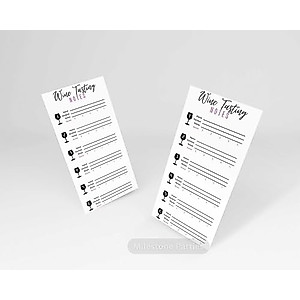 Wine tasting card scorecard for blind wine tasting party. Wine score card rating sheet for party, bachelorette party, girls night out party. Wine theme party tasting mat for wine.