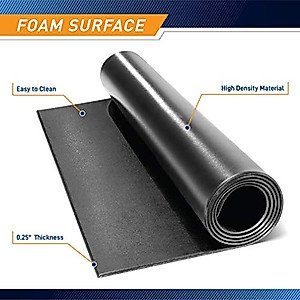 Marcy Fitness Equipment Mat and Floor Protector for Treadmills, Exercise Bikes, and Accessories Mat-366 (78" x 36" x 0.25" Thickness) , Black