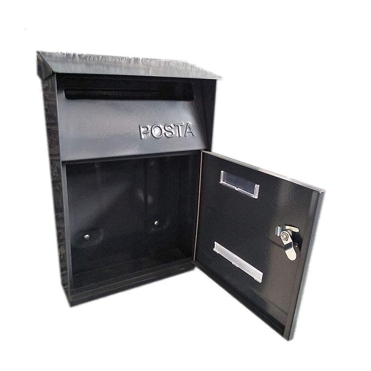 Mailboxes for Outside Mailbox Wall Mount Post Box European Villa Home Wall-Mounted Mailbox Outdoor Garden Simple Creative Simple Creative Waterproof Newspaper Box (Color : Silver)