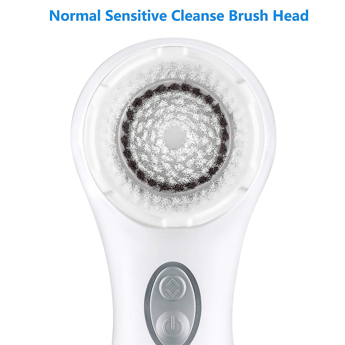 Facial Cleansing Brush Head Replacement, Facial Cleanse Brush Head, Normal Sensitive Facial Brush Heads, for Acne Prone, Clogged, Enlarged Pore, Deep Pore Sensitive Skins (White/2Pack)