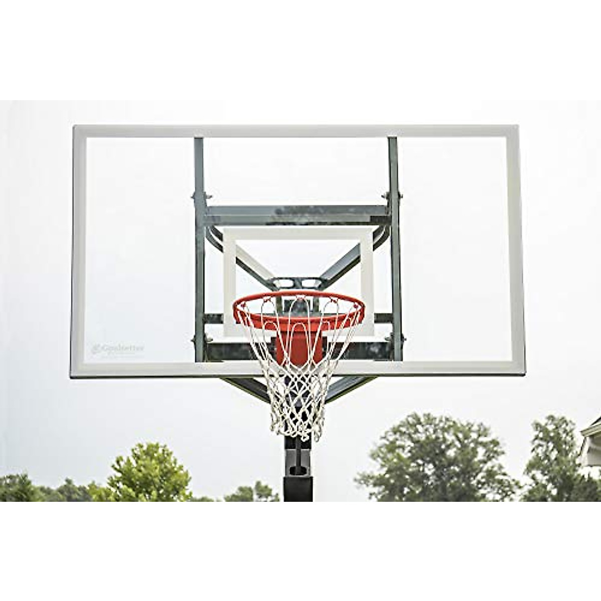 Goalsetter All-American In Ground Adjustable Basketball System with 60-Inch Acrylic Backboard and Single Static Rim, Black (SS45560A1)