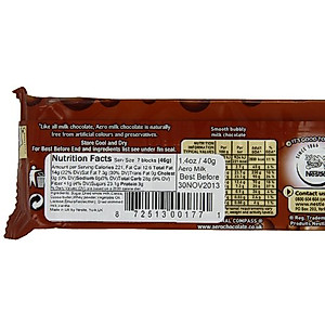 Nestle Aero Milk Chocolate Bar, (27 g) 1.4 Ounce (Pack of 12)