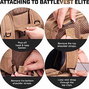 BattlePack Elite | Standalone and Tactical Vest Backpack | Combat Veteran Owned Company | 1 Day Assault Pack | Outdoors Pack