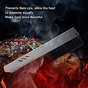 Rejekar Replacement Part for Uniflame GBC1059WB, Backyard BY13-101-001-13, DynaGlo, Better Home&Garden Grill, 15 inch Porcelain Steel Heat Plate Shield Tent Flame Tamer Burner Cover, 5-Pack