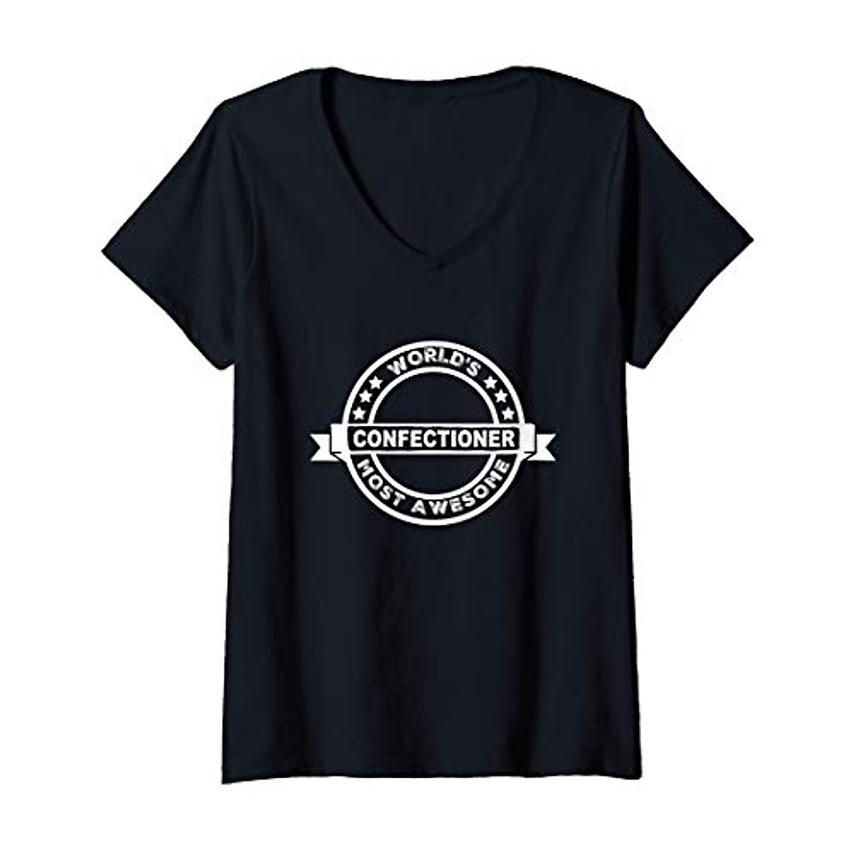 Womens Confectioner Worlds Most Awesome Confection Candy Maker V-Neck T-Shirt