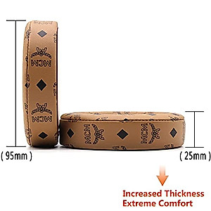 Adhiper Replaceable Ear Pads Earmuffs Ear pad Repair Parts are Compatible with Dr. Dre Studio 2.0 Studio 3 B0500 B0501 Wired and Wireless Headphones(Floral Brown)