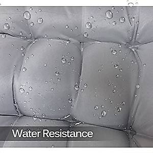 Enipate Outdoor Hanging Egg Chair Cushion, Water-Resistant Tufted Swing Basket Chairs Cushion Pads with Headrest Pillow