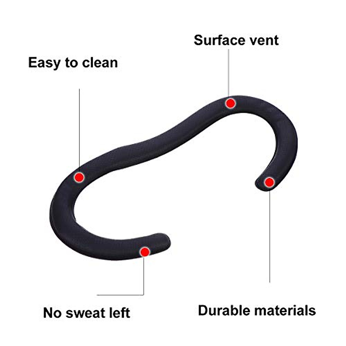 Hemobllo VR Face Cover Cushion Replacement PU Foam Soft Eye M-Ask Pad Compatible for Oculus Rift Cv1 VR Black