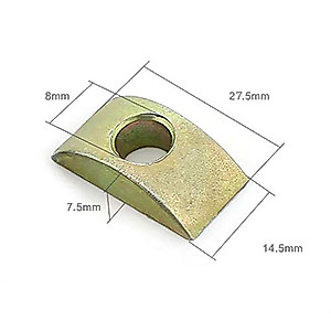 GSHLLO 20 PCS Metal Half Moon Nut Furniture Connector Nut Spacer Washer