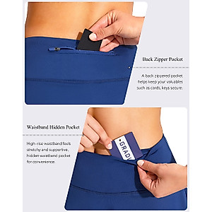 G Gradual Women's Pleated Tennis Skirts with 4 Pockets Athletic Golf Skorts Skirts for Women Layered Skirts for Workout Running (Royal Blue, Small)