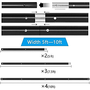 MOUNTDOG Photo Studio Backdrop Support System, 10FT Adjustable Photography Background Stand Kit with Backdrop Clamps, 2 Sandbags, and Carrying Bag for Portrait & Studio Photography
